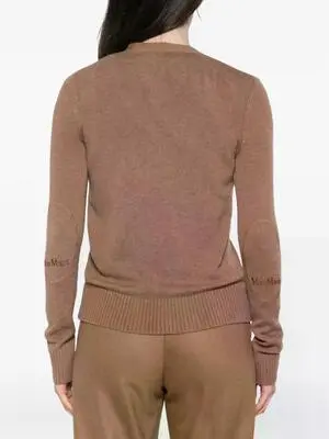 Max Mara Logo-embroidered V-neck Cardigan