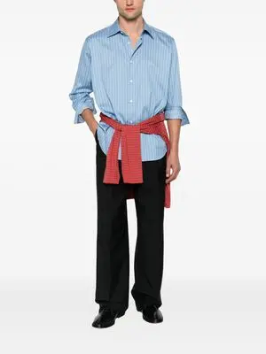 Auralee Cotton And Silk Striped Shirt - Multicolor