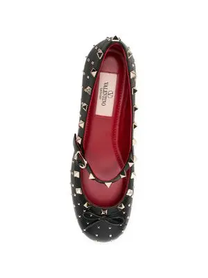 Valentino Garavani Rockstud Leather Ballet Flats