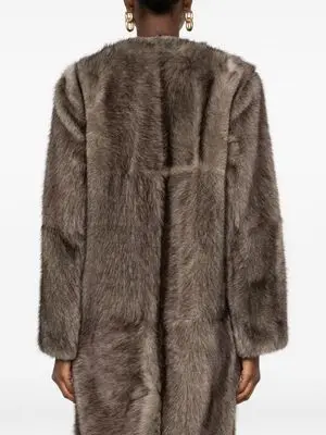 STAND STUDIO Hilma Faux Fur Long Coat
