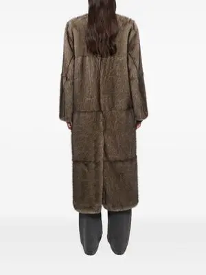 STAND STUDIO Hilma Faux Fur Long Coat - Multicolor