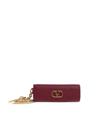 Valentino Garavani Vlogo Signature Leather Lipstick Keychain - Multicolor