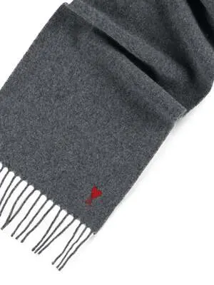 AMI Paris De Coeur Wool Scarf