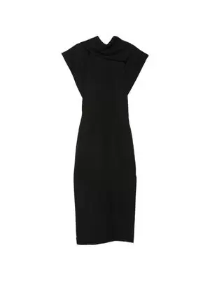 Issey Miyake Wool Midi Dress - Multicolor