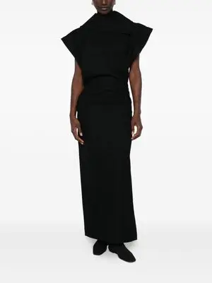 Issey Miyake Wool Midi Dress - Multicolor