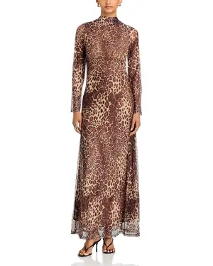 AREA STARS Mock Neck Maxi Dress