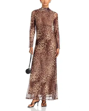 AREA STARS Mock Neck Maxi Dress