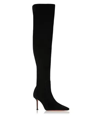 AQUAZZURA Vespera Suede Over-the-knee Stiletto Boots