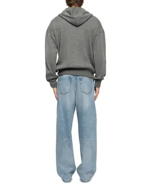 Zadig&Voltaire Camille Cashmere Zip Front Hoodie - Medium Grey