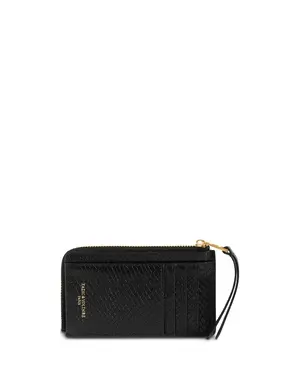 Zadig&Voltaire Wild Snake Embossed Zip Leather Card Case