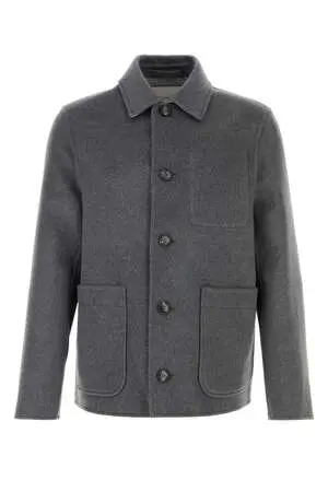 AMI Paris Wool-cashmere Blazer - Grey