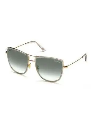 TOM FORD Ft0759 Sunglasses Shiny Rose Gold / Gradient Smoke