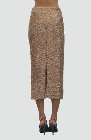 MAUDE CLUB Patricia Beaded Midi Skirt
