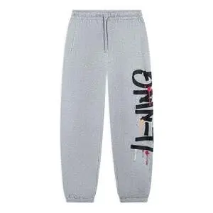 LI-NING Graphic Joggers Sweatpants 'grey - Grey/black