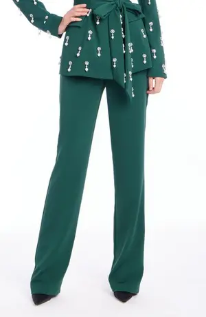 Badgley Mischka Crepe Straight Leg Pants