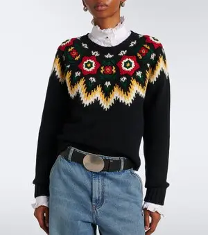 Polo Ralph Lauren Crochet Wool And Cotton Sweater