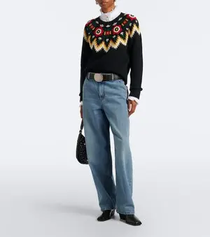 Polo Ralph Lauren Crochet Wool And Cotton Sweater