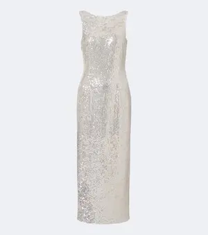 Magda Butrym Sequined Cocktail Dress - Silver