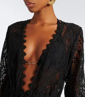 Melissa Odabash Naia Cotton-blend Lace Beach Cover-up - Black