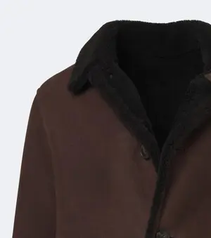 YVES SALOMON Shearling-lined Suede Jacket