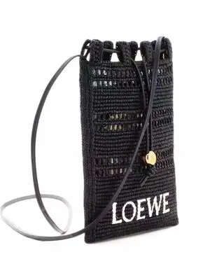 Loewe Paula's Ibiza Drawstring Woven Raffia Small Crossbody Bag