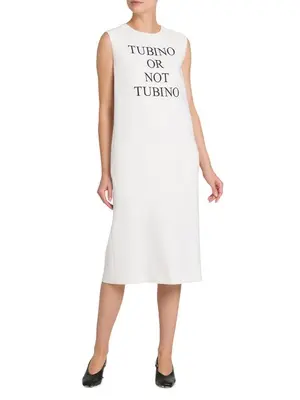 Moschino Tubino Or Not Tubino" Stretch Crepe Midi-dress
