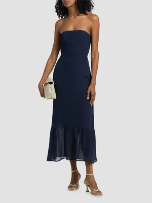 REFORMATION Arta Strapless Midi-dress