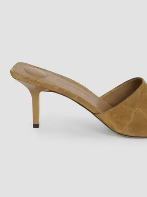 Jacquemus Cubisto 70mm Embossed Suede Mules