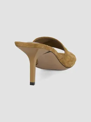 Jacquemus Cubisto 70mm Embossed Suede Mules