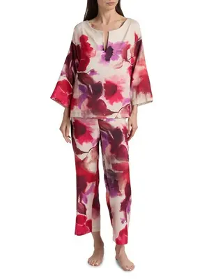 Natori Mizuki Floral Charmeuse Pajamas