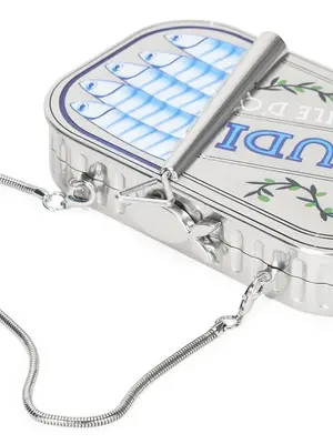 Staud Ines Graphic Tin Clutch
