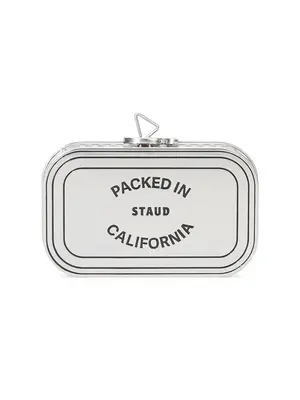 Staud Ines Graphic Tin Clutch