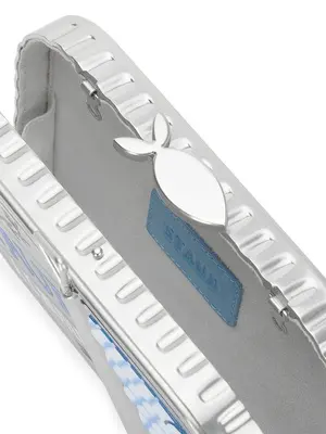 Staud Ines Graphic Tin Clutch