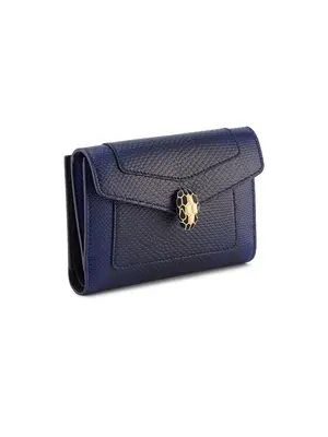 BVLGARI Serpenti Forever Embossed Leather Pochette
