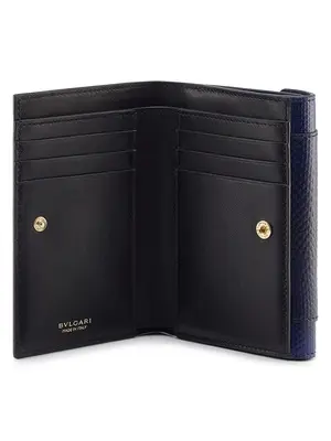 BVLGARI Serpenti Forever Embossed Leather Pochette