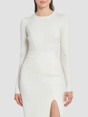 Victoria Beckham Wool-blend Rib-knit Sweater