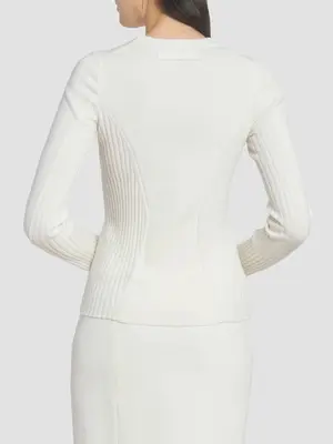 Victoria Beckham Wool-blend Rib-knit Sweater