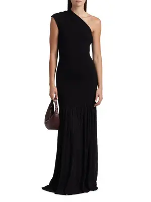 Proenza Schouler Cora Pleated Crepe Chiffon Dress