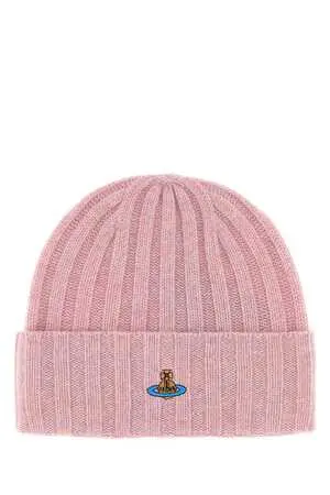 VIVIENNE WESTWOOD Cashmere Beanie Hat - Pink