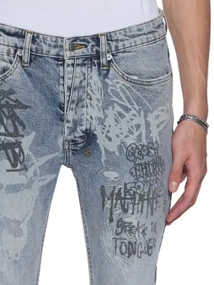 Ksubi Van Winkle Rogue Graffiti Skinny Jeans