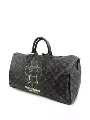 LOUIS VUITTON Monogram Eclipse Keepall Bandoulière 50 Shoulder Bag