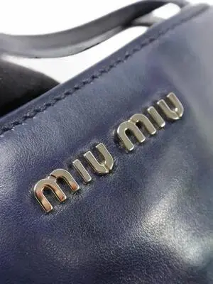 Miu Miu Logo-plaque Leather Tote Bag