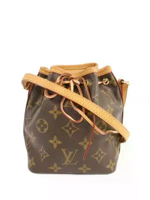LOUIS VUITTON Nano Noe Monogram Canvas Shoulder Bag - Brown