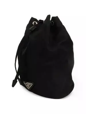 Prada Drawstring-fastening Bucket Bag - Black