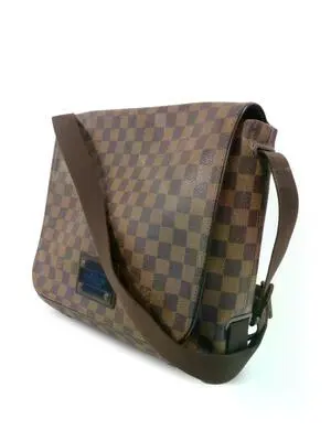 LOUIS VUITTON Mm Brooklyn Damier Ebène Canvas Shoulder Bag
