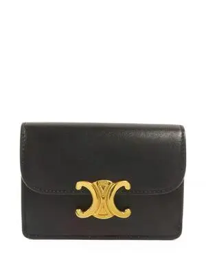 Celine Triomphe Flap Card Holder - Black