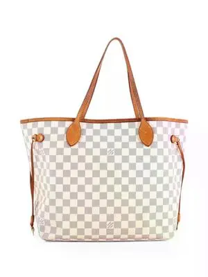 LOUIS VUITTON Neverfull Damier Mm Tote Bag - Neutrals