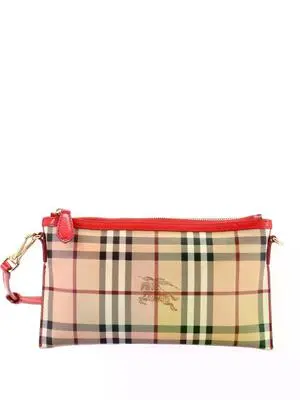 Burberry Peyton Haymarket Coated Canvas Crossbody Bag