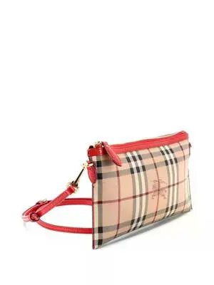 Burberry Peyton Haymarket Coated Canvas Crossbody Bag