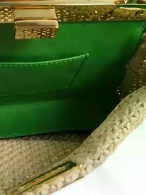 Fendi Mini Peekaboo Raffia Shoulder Bag